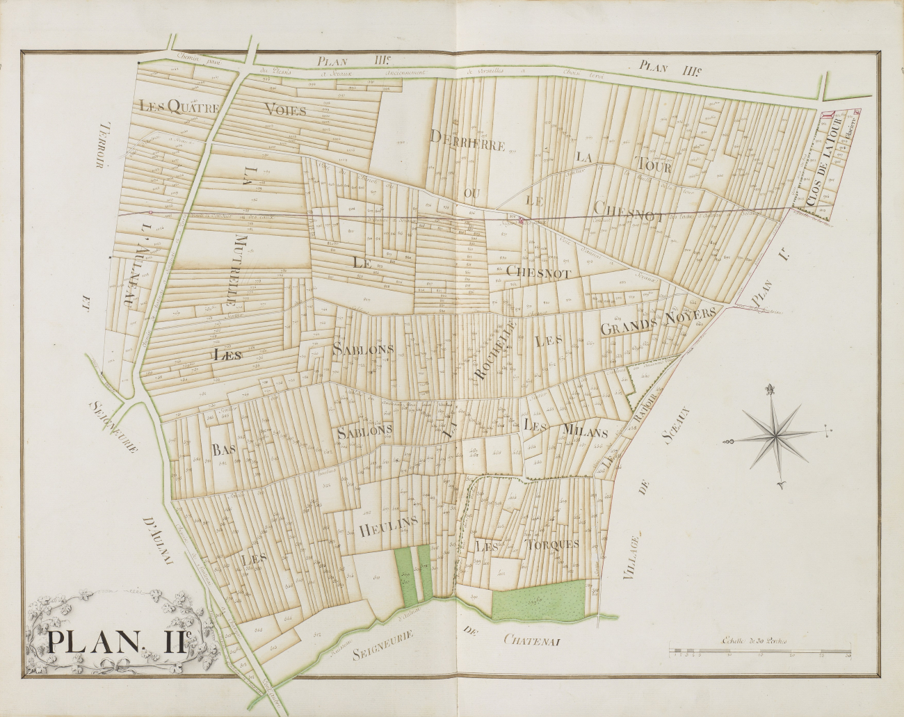 Plan-atlas de Cicille (1781) - Le Chesnot et Les Sablons | Archives de ...