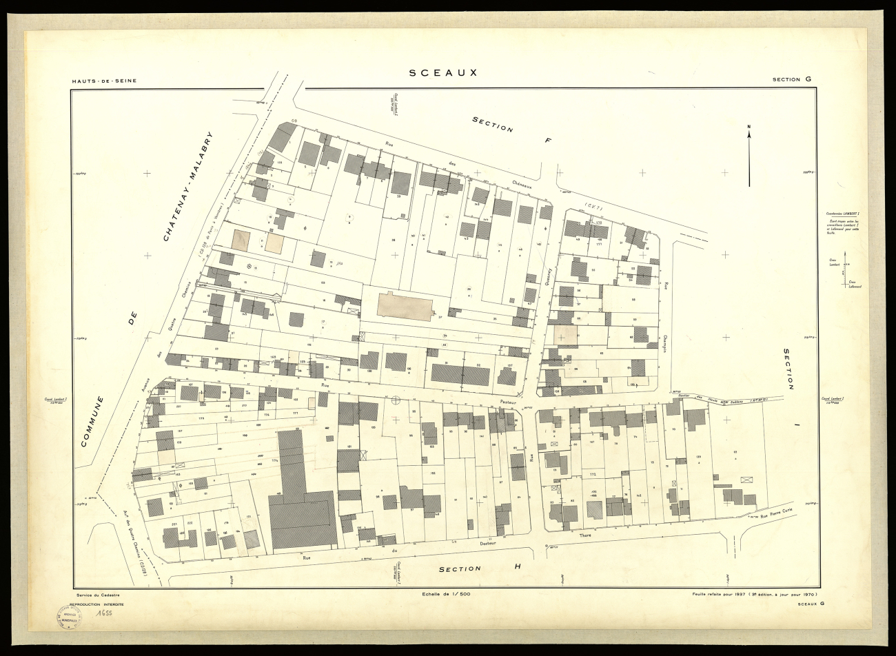 Cadastre de 1970 - Section G | Archives de Sceaux