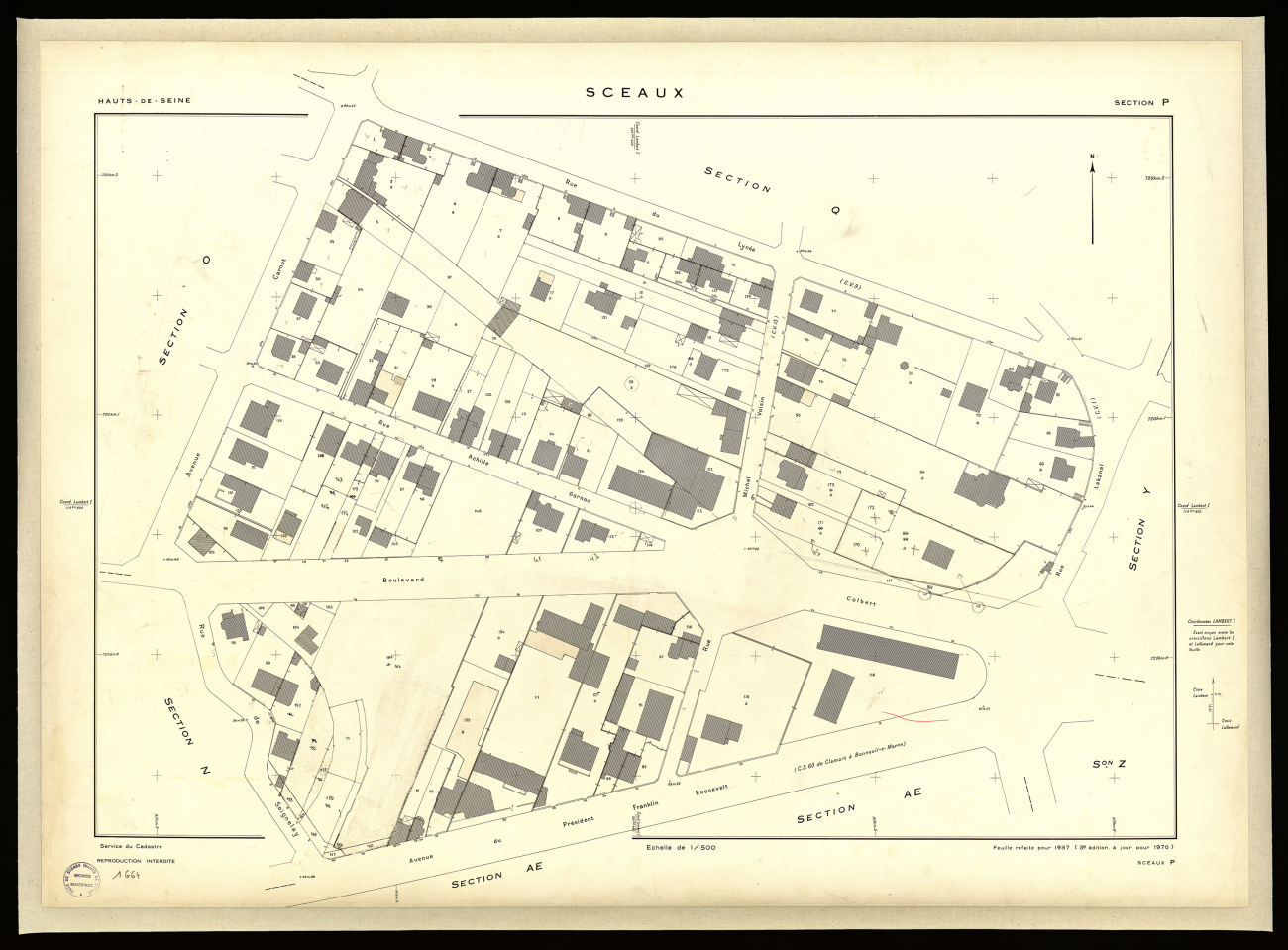 Cadastre de 1970 - Section P | Archives de Sceaux