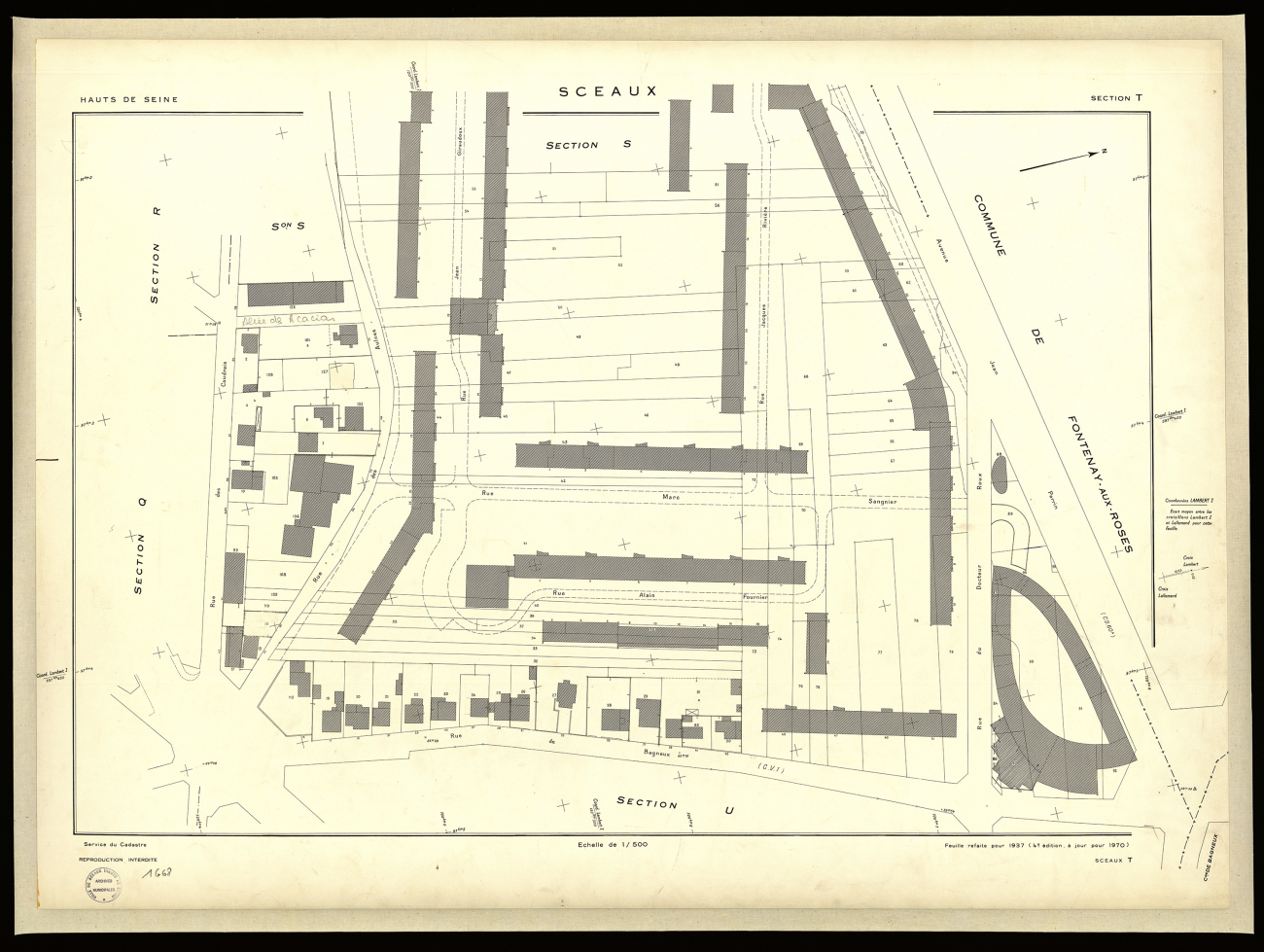 Cadastre de 1970 - Section T | Sceaux